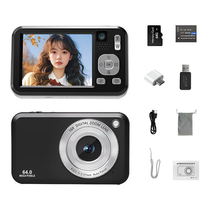 Цифровая камера унисекс SONGDIAN DC315, 64MP Interpolation, Dual Cameras, Flashes, 64G