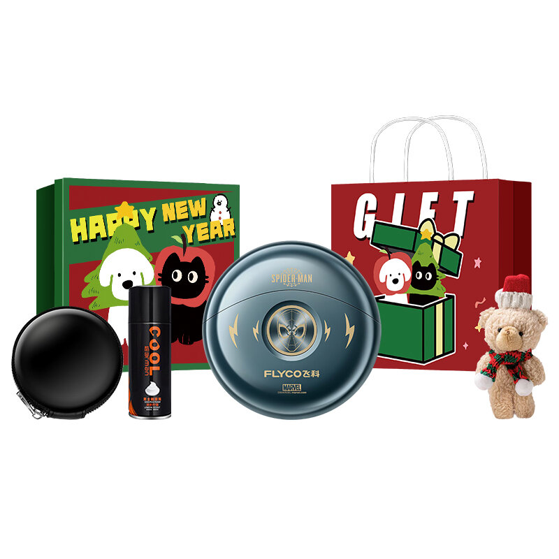 Электробритва мужская FLYCO FS893, Silver Christmas Limited Happiness Box