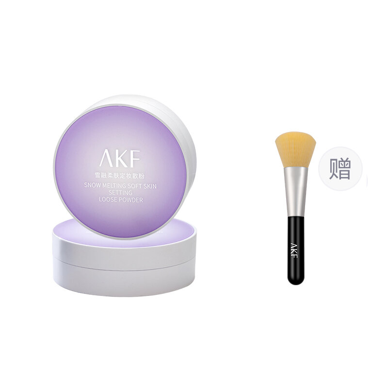 Пудра для фиксации макияжа женская AKF Snow Melt Loose Powder