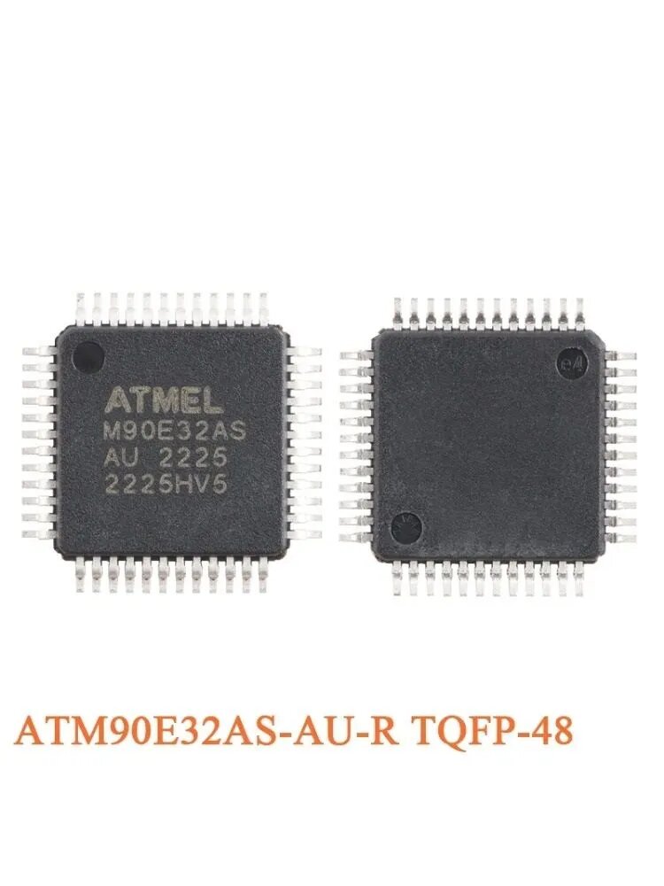 2шт ATM90E32AS-AU-R QFP-48 Чип измерения мощности