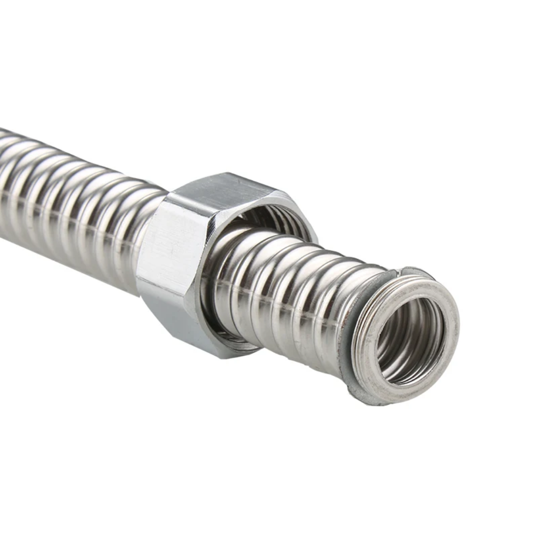 90 см . Гибкая подводка 3/4"-3/4" из нержавеющей стали марки SUS 304 "гайка-гайка" .