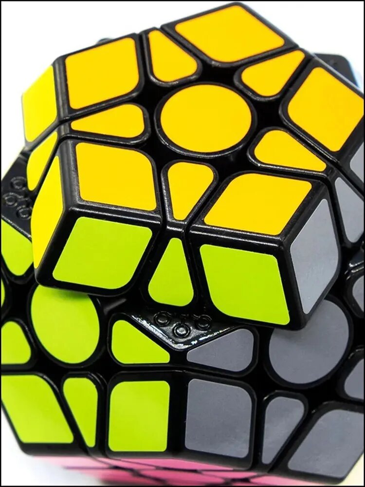Головоломка QiYi MoFangGe Megaminx QiHeng W Черный, мегаминкс, ABS пластик, 80x90x86 мм