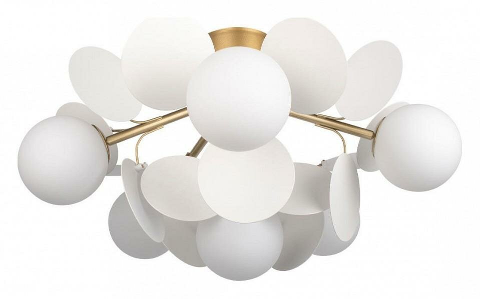 Люстра Loft it Matisse 10008 6C White цвет плафона подвески Белый, цвет арматуры Золото