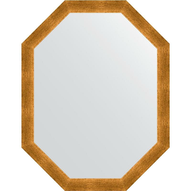 Зеркало Evoform Octagon 70x90 BY 7040 в багетной раме - Травленое золото 59 мм