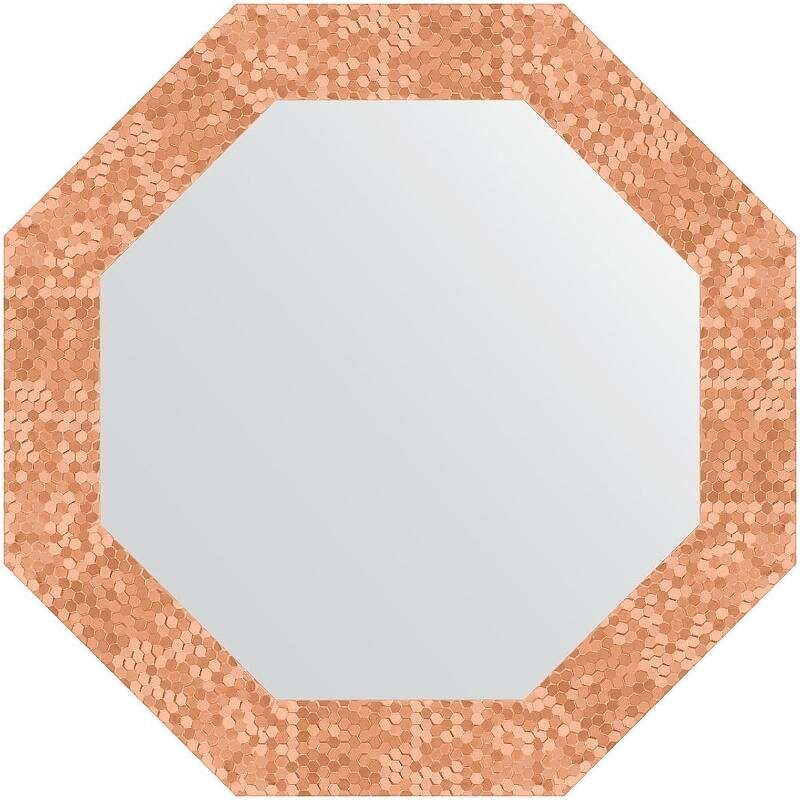 Зеркало Evoform Octagon 57х57 BY 7306 в багетной раме - Соты медь 70 мм