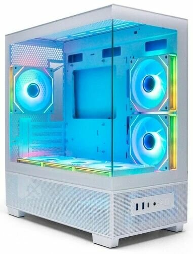 Компьютерный корпус XASTRA Q500M 6ARGB-C10-UC (Q500M-6FM12A-C10-UC-WH) белый - Mini Tower, Micro ATX, USB 3.2 Gen 1 Type A, USB 3.2 Gen 2x2 Type C