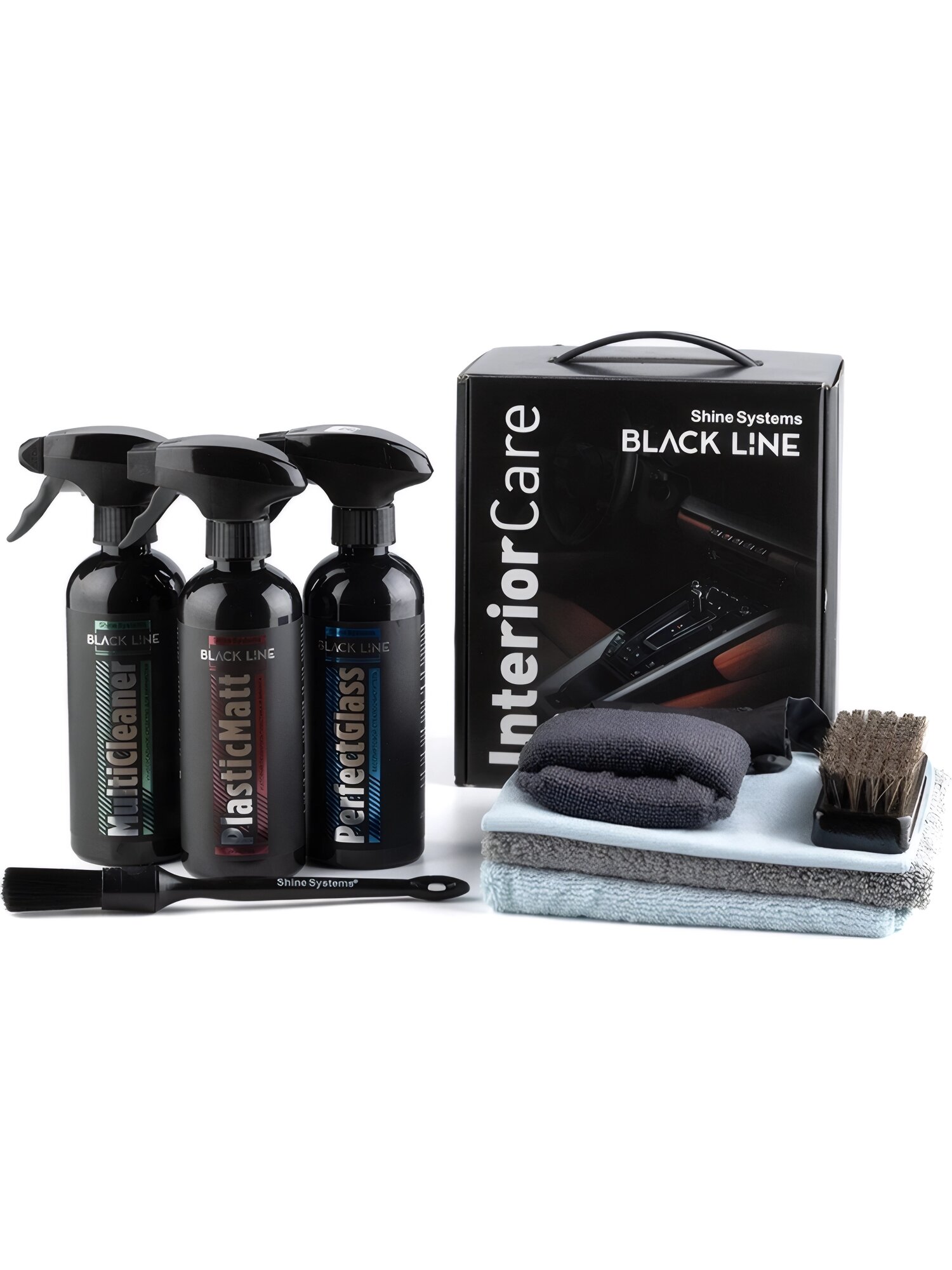 Набор для ухода за интерьером Shine Systems Black Line InteriorCare Kit