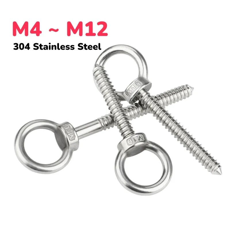 Рым-болты из нержавеющей стали 304 M4~M12, длина 16~100 мм M5x40mm(1pcs)