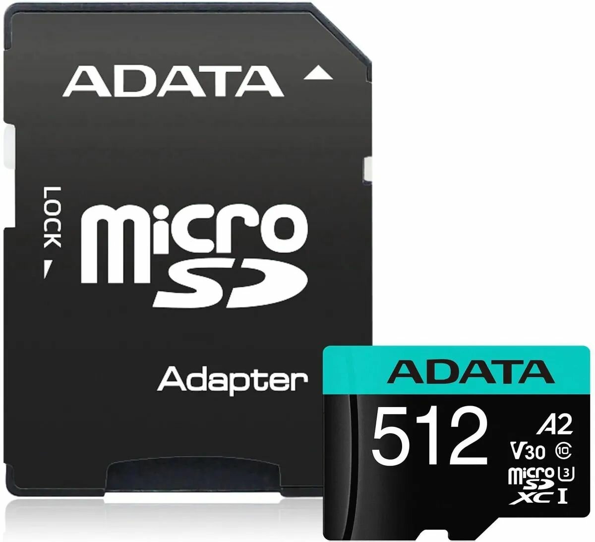 Карта памяти micro SD 512gb, A-DATA microSDXC Class 10 UHS-I U3 (AUSDX512GUI3V30SA2-RA1)