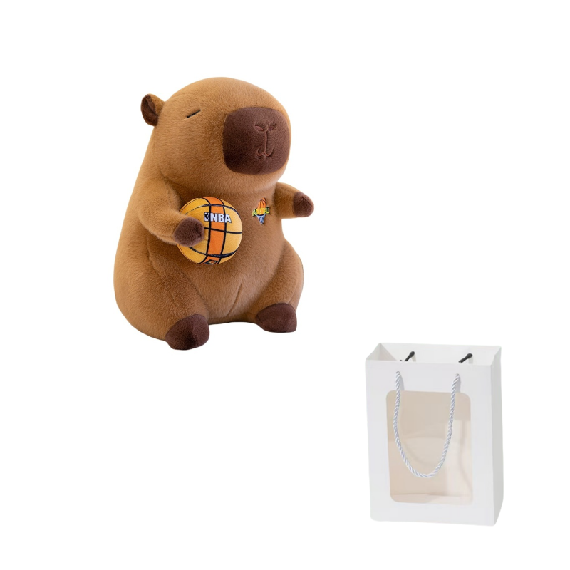 Плюшевая игрушка унисекс CHONGRONGLIANYU капибара для спорта и баскетбола, Yellow Basketball, 40CM EU