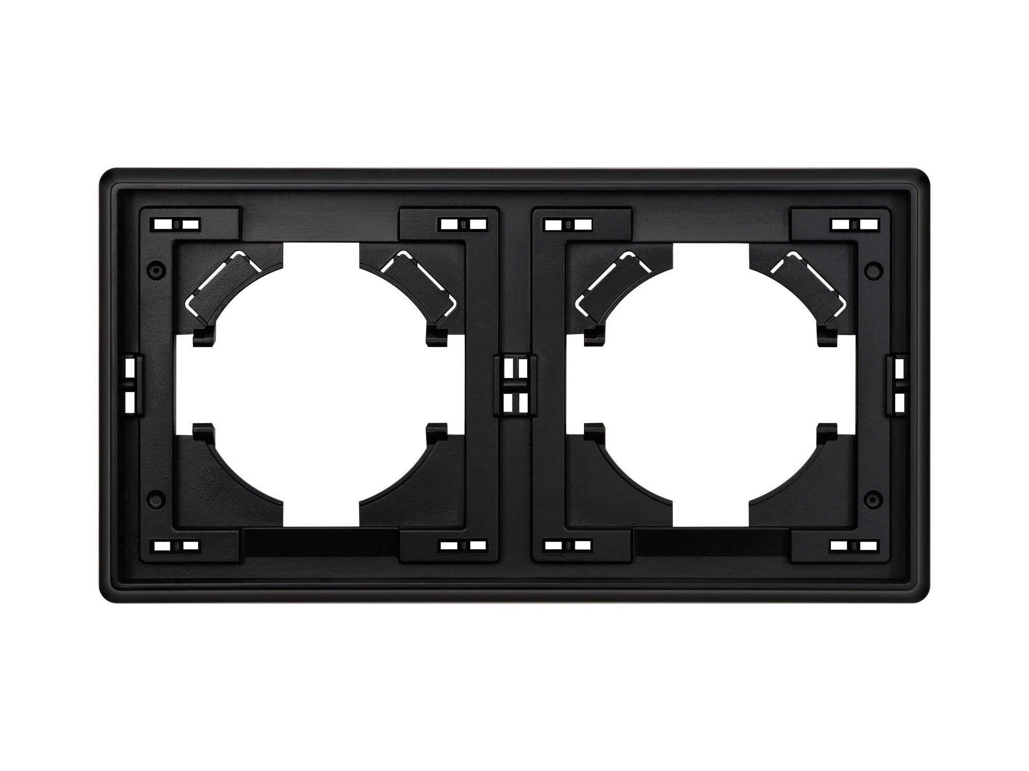 Рамка 2 поста ALTECH ENCORE 2PВ черная — фото 1
