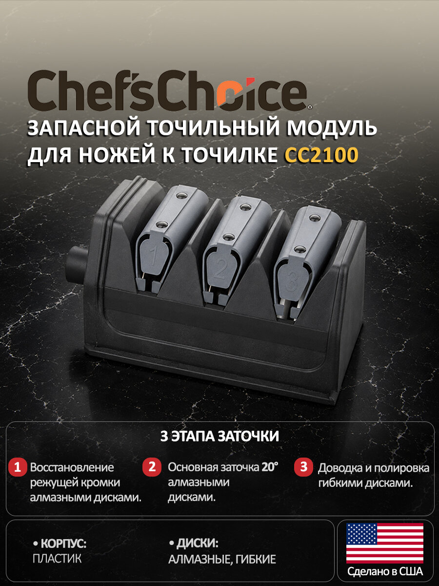 Запасной точильный модуль для ножей с углом заточки 20 градусов, для точилки СС2100 CC0215000 Knife sharpeners