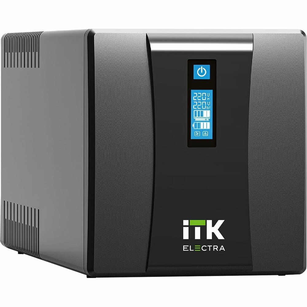 Источник бесперебойного питания ITK ELECTRA ET 1,5кВА/900Вт с АКБ 2x9AH USB Schuko EET-1500VA-1-002-S