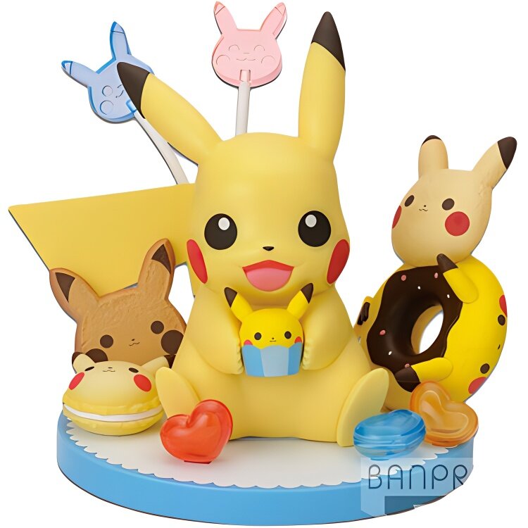 Фигурка унисекс BANPRESTO Pikachu Eyeglass Factory, Pokémon, Cake Scenario, Tea Party Ver Bonus Gift