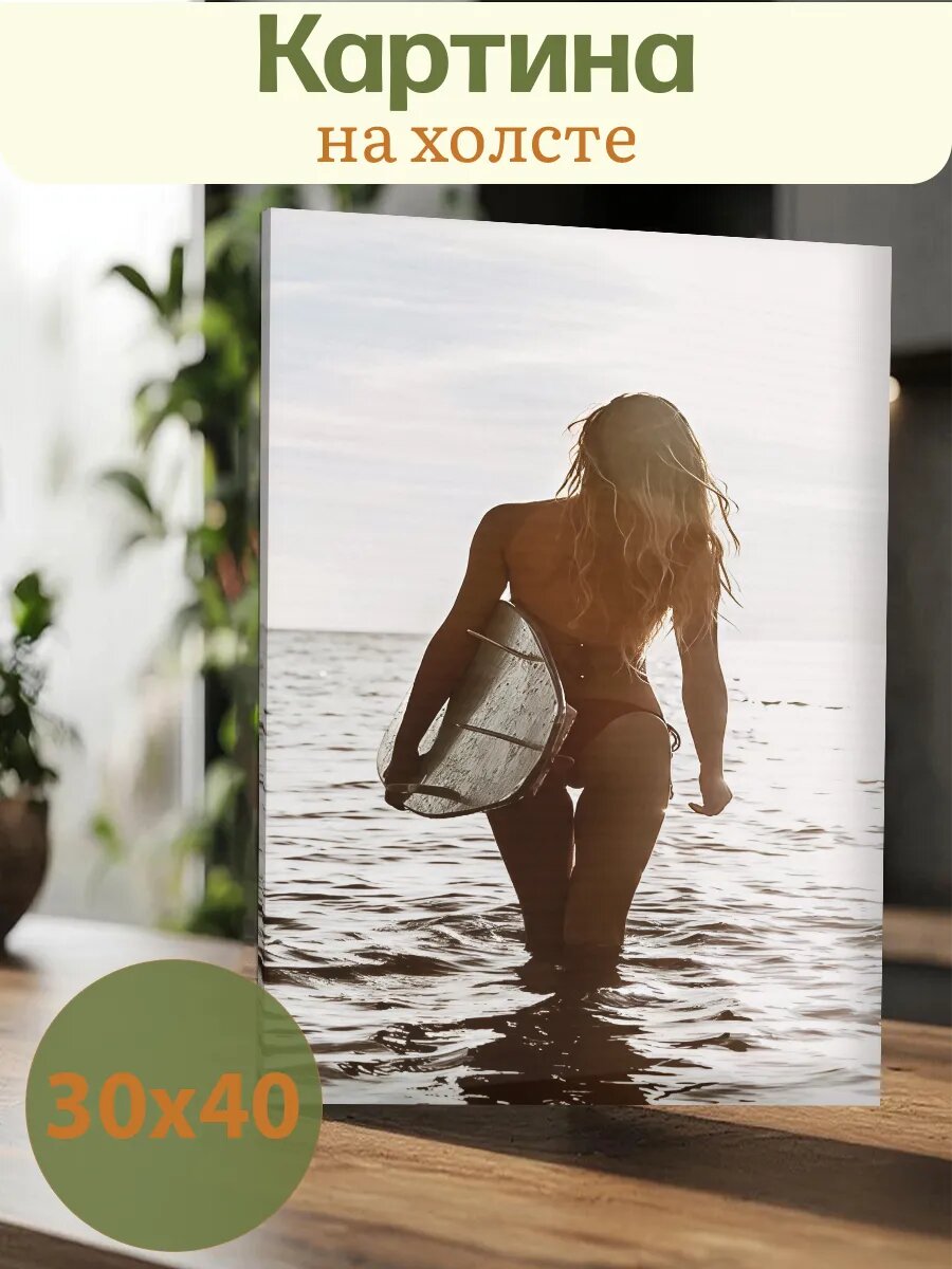 Картина 30х40 Серфинг Surfing Эстетика Волны Спорт Море
