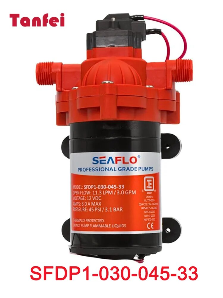 Seaflo SFDP1-030-045-33 Водяной насос для лодки 12V 8A 45 PSI 11.3L/min