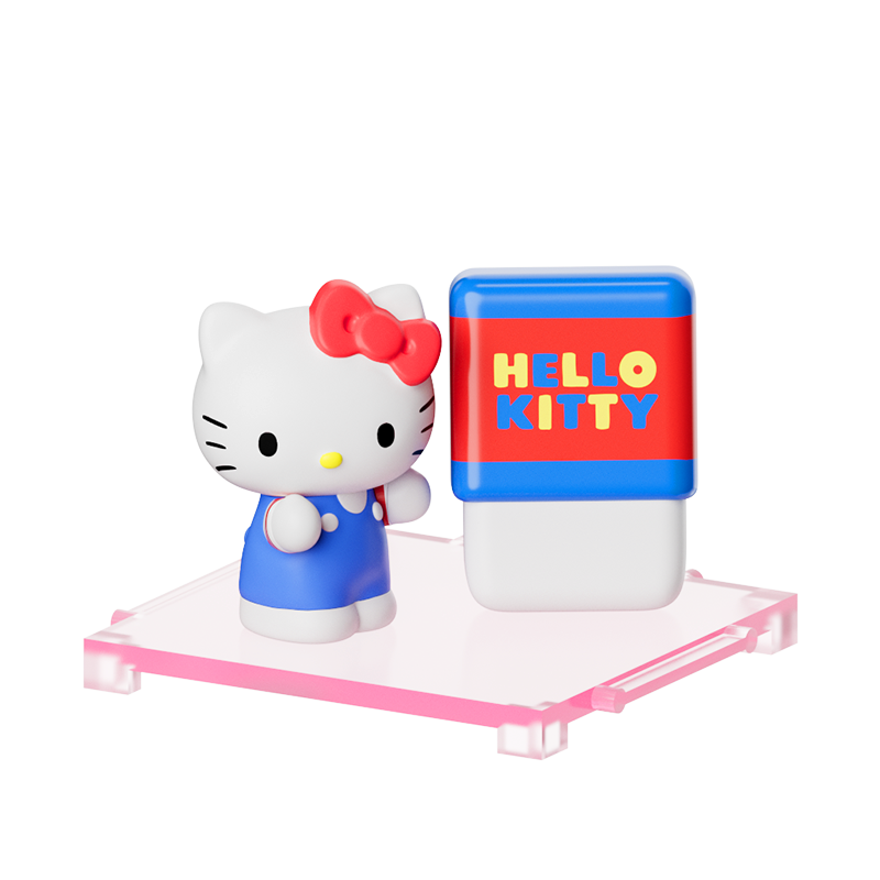 Канцелярия унисекс MOETCH Hello Kitty Мини-бокс, Confirmed-Vintage Large Rubber (Open)