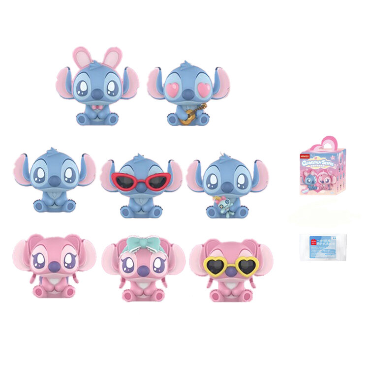 Подвески-сюрпризы унисекс MINISO x Disney Stitch Love Confession Collection, Single Mystery Box (Random Pick)+Facial Towel