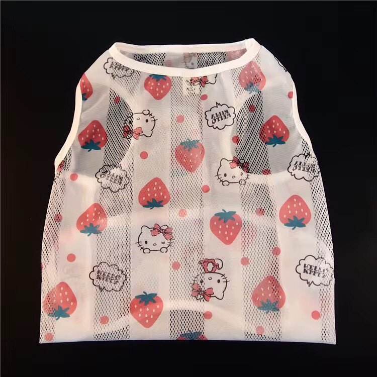 Легкая майка "Strawberry" защищающая от солнца для больших собак . Размер 5 XL .
