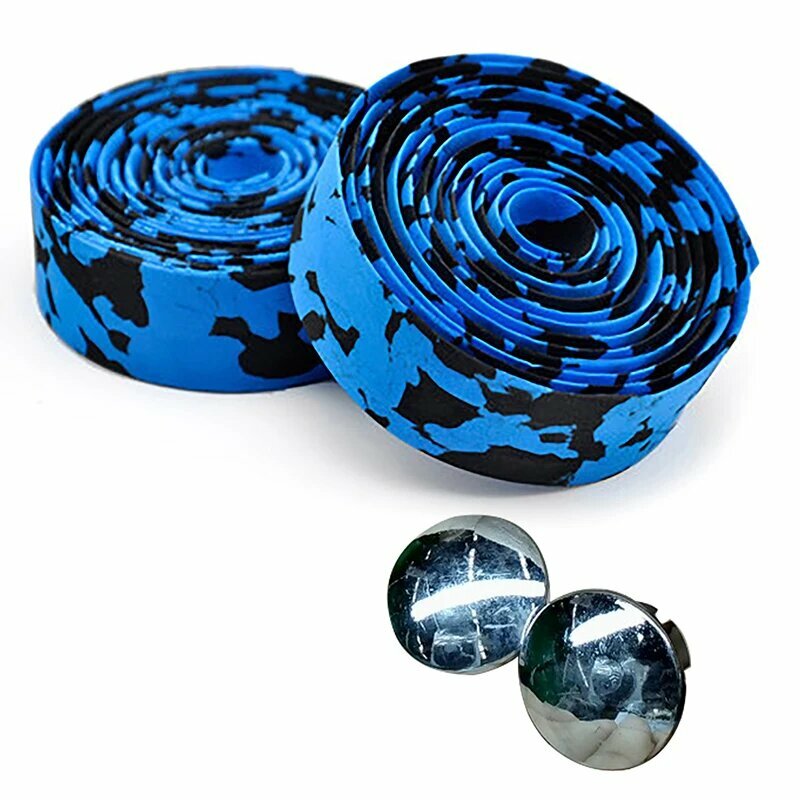 Лента велосипедного руля Gmarty, 2 шт, светоотражающая, черная Синий, black blue