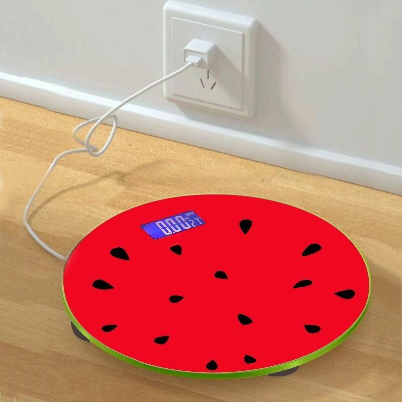 Электронные весы в виде арбуза, закаленное стекло, питание USB, компактные для домашнего использования