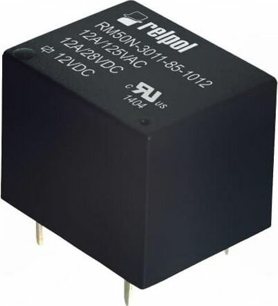RELPOL RM50N-3011-85-1012 Реле электромагнитное, SPDT, Uобмотки 12ВDC, 12A/125ВAC, 12А, 1шт