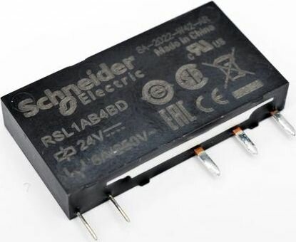 SCHNEIDER RSL1AB4BD Реле: электромагнитное; SPDT; Uобмотки: 24ВDC; 6A/250ВAC; 6А, 1шт