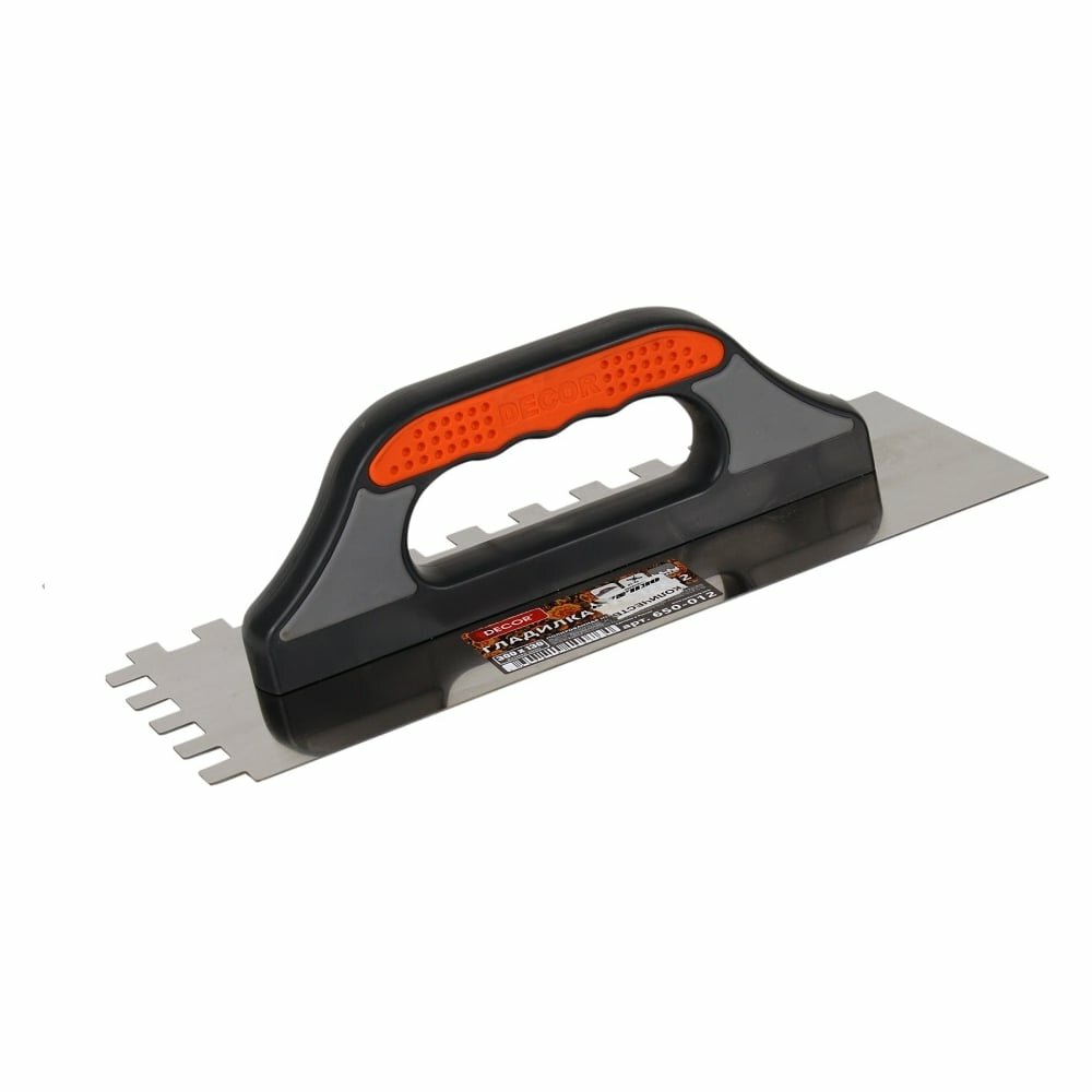 Гладилка DECOR 3k 300x130 мм нерж. зуб 12x12мм 650-012 11613162