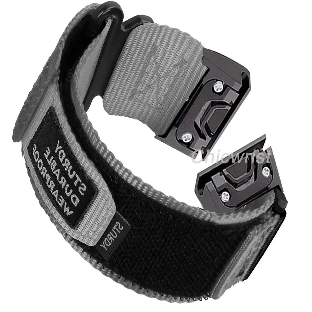Ремешок для часов с нейлоновой петлей 26 мм и 22 мм для Garmin Tactix 7 Pro Fenix 7X 6X, спортивный ремешок для Garmin 7 5 6 Pro 5X Plus 3 3HR