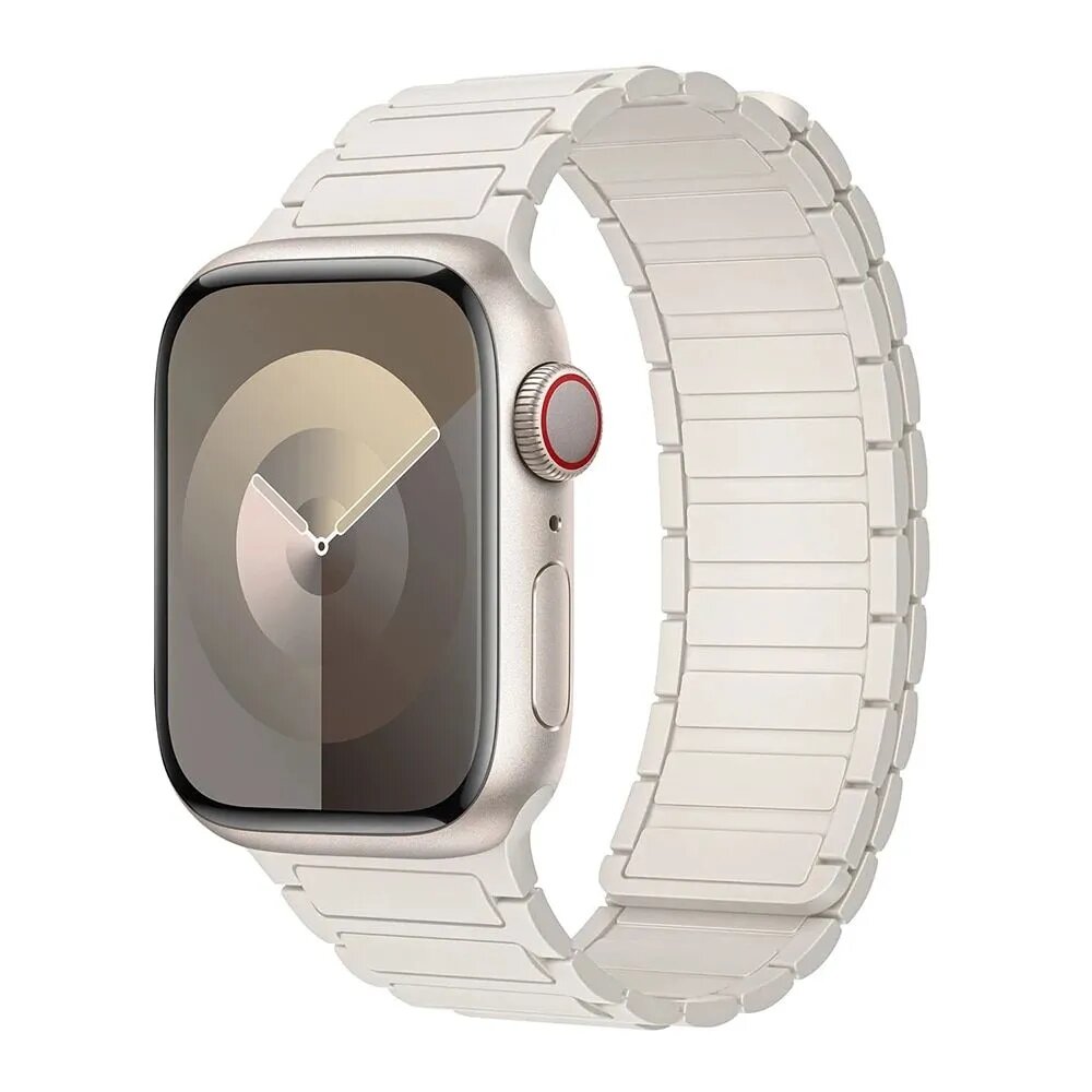 Магнитная лента для Apple Watch Band 44 40 49 мм 45 мм 41 38 силиконовый браслет iWatch Series 9 8 7 3 Se ultra 2