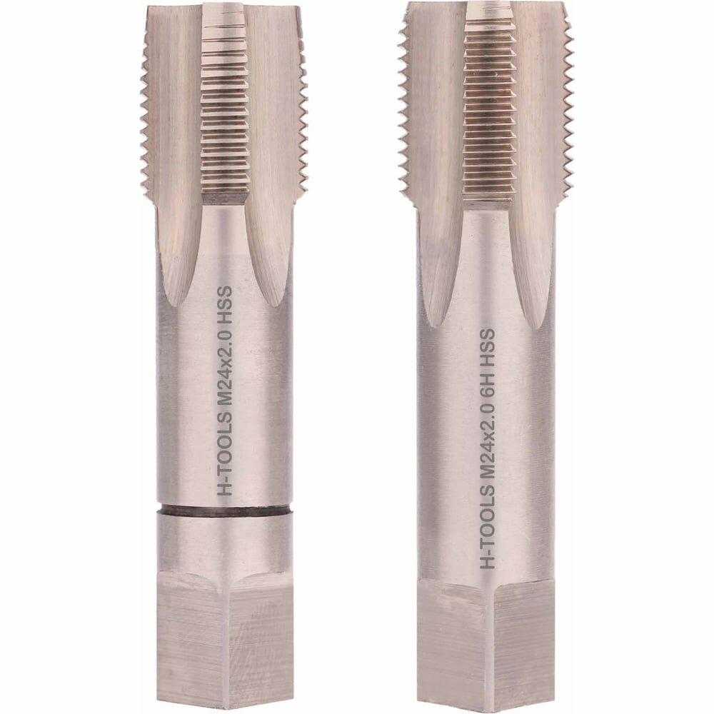 Метчик H-Tools М24 шаг 2.0мм комплект из 2-х шт. DIN2181 HSS-G L-80мм a=14.5 235241HT