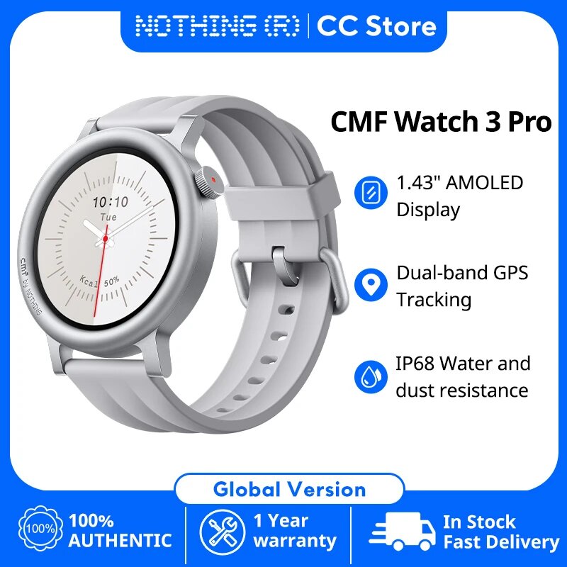 Nothing CMF Watch 3 Pro умные часы Серый, Light gray