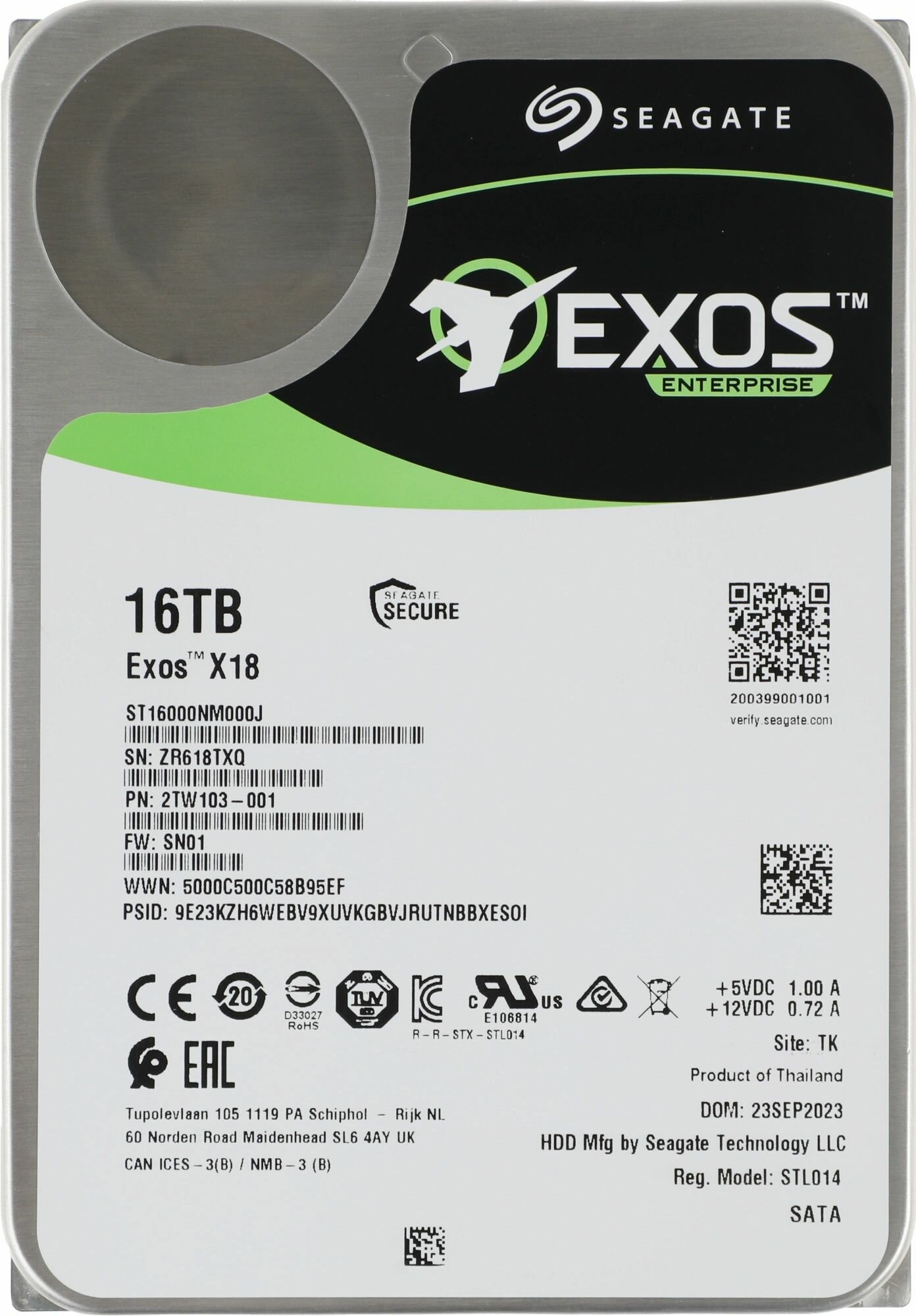 Жесткий диск Seagate ST16000NM000J 16 ТБ 3.5" АТА (IDE)