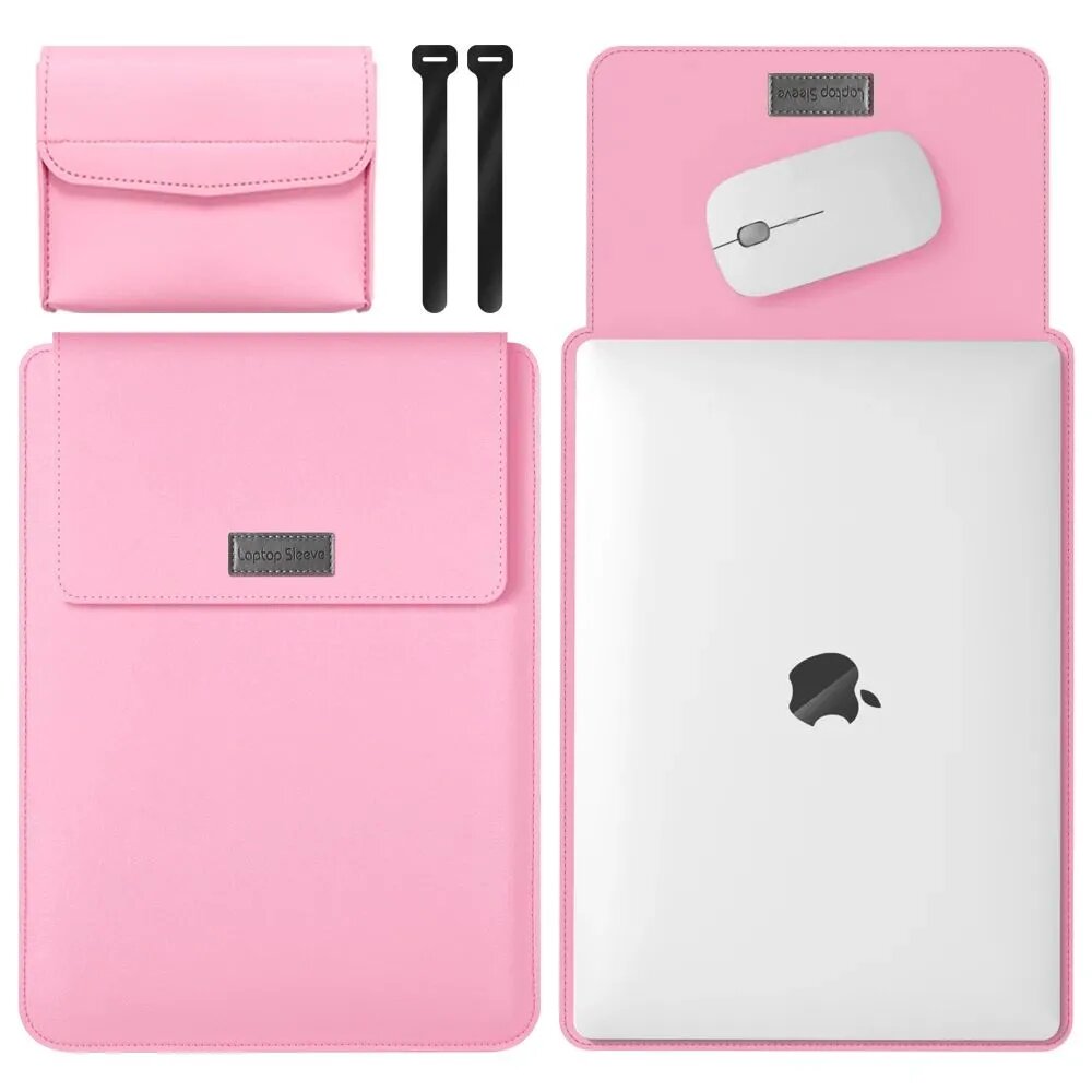 Чехол из искусственной кожи для ноутбука Macbook Air Pro 13 M2 M1 2022 2020 14 16, чехол для ноутбука Honor HP Dell 11 15 дюймов
