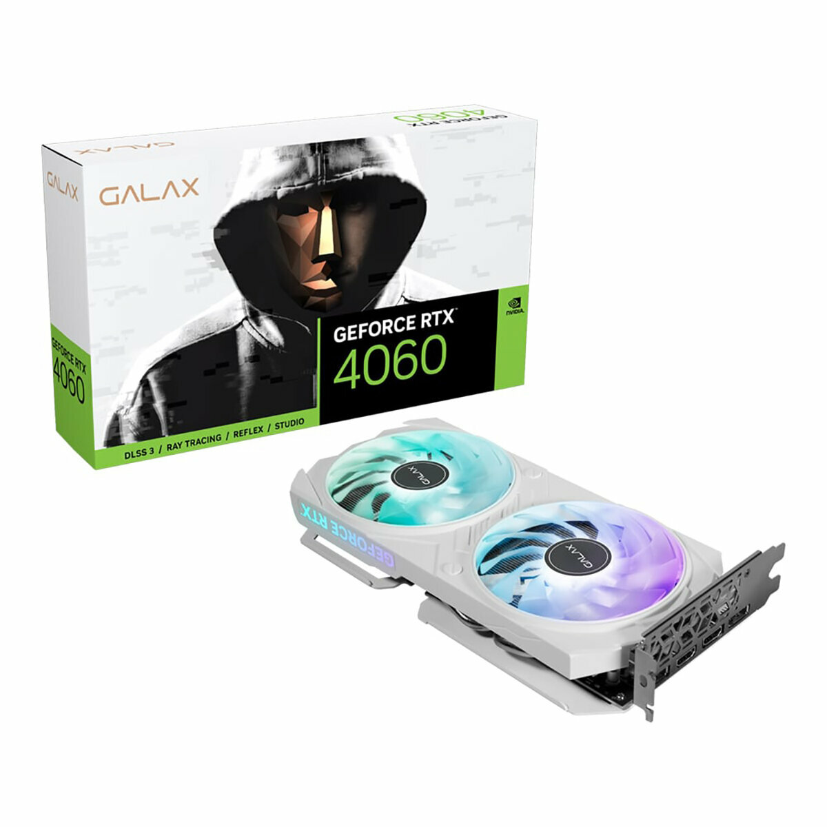 Видеокарта Galax GeForce RTX 4060 Белый 8 ГБ GDDR6128 бит PCI-E 4.0