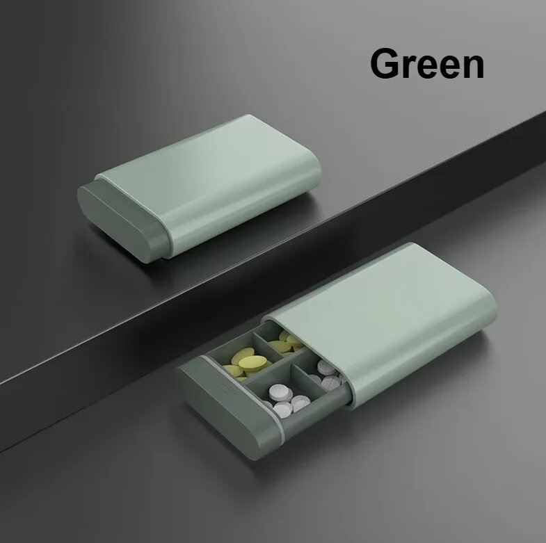 Мини-органайзер для путешествий на 7 дней Зеленый, Green