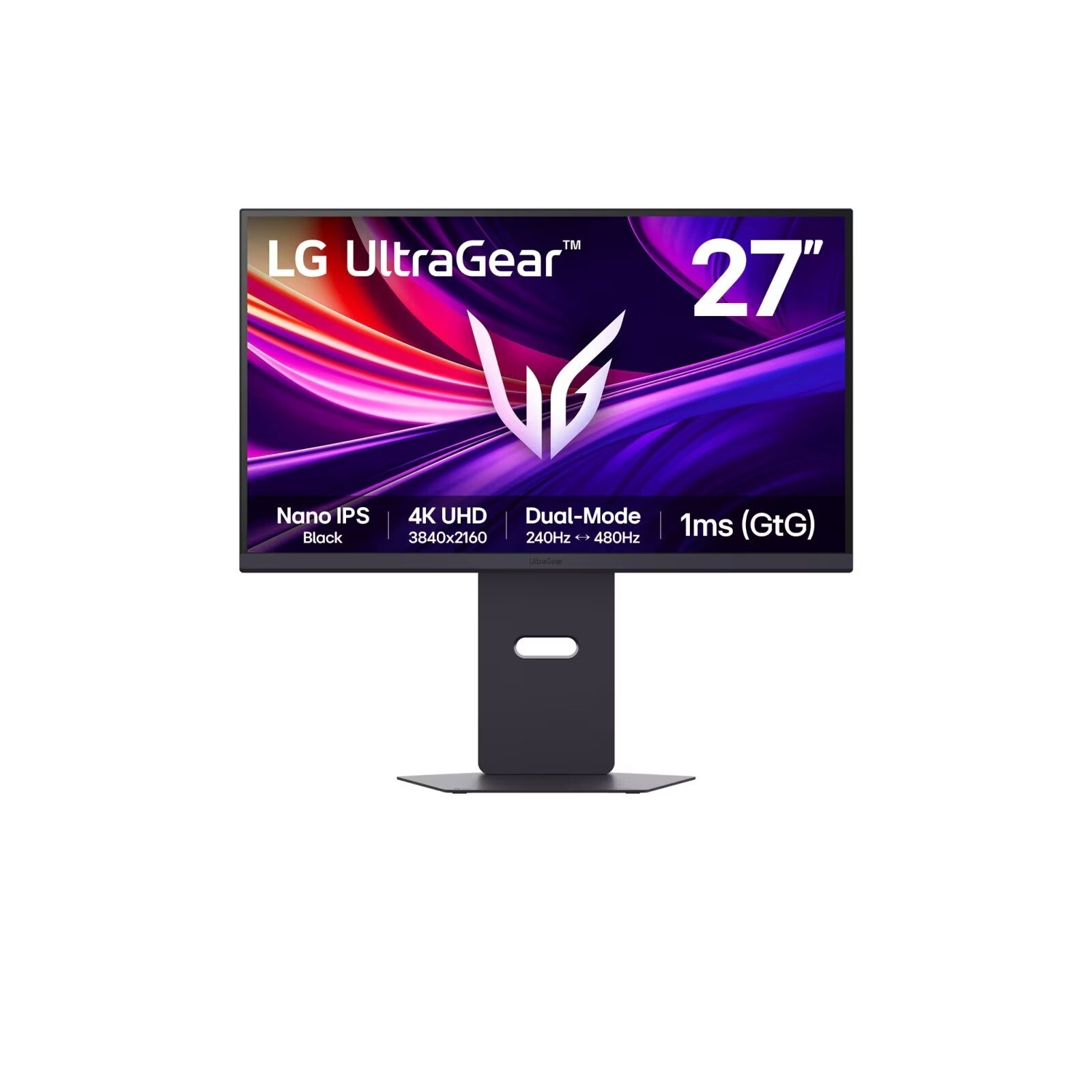 Монитор LCD LG 27" 27G850A-B черный NanoIPS 3840x2160 240Hz 1ms 450cd 2000:1 DisplayHDR600 16:9 2xHDMI2.1 DisplayPort 2.1 USB3.2 Pivot HAS