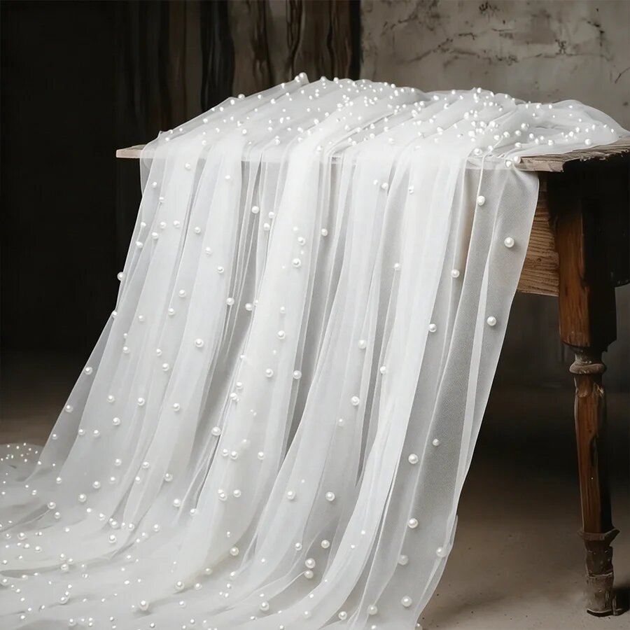 Скатерть-дорожка ZQNYCY из полиэстера 80*300 см Белый, White