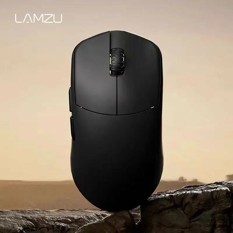 Игровая мышь беспроводная LAMZU Maya X Series Игровая мышь беспроводная/8K беспроводная и проводная, Omron Optical черное, черный