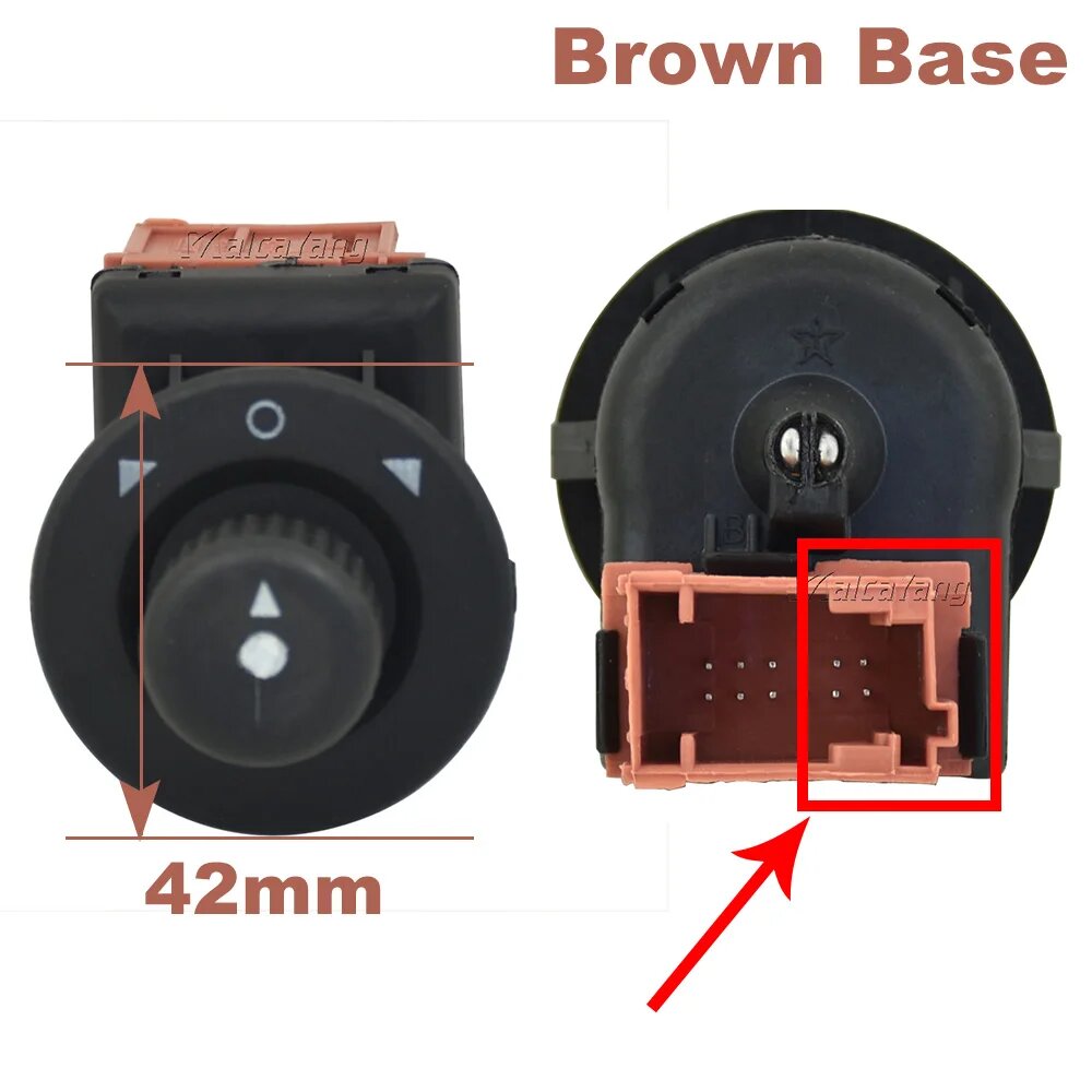 Переключатель зеркала Peugeot Partner Citroen Brown bottom 42mm