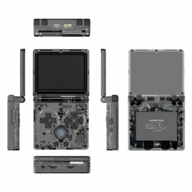 Портативная игровая приставка Anbernic RG35XXSP, transparent black