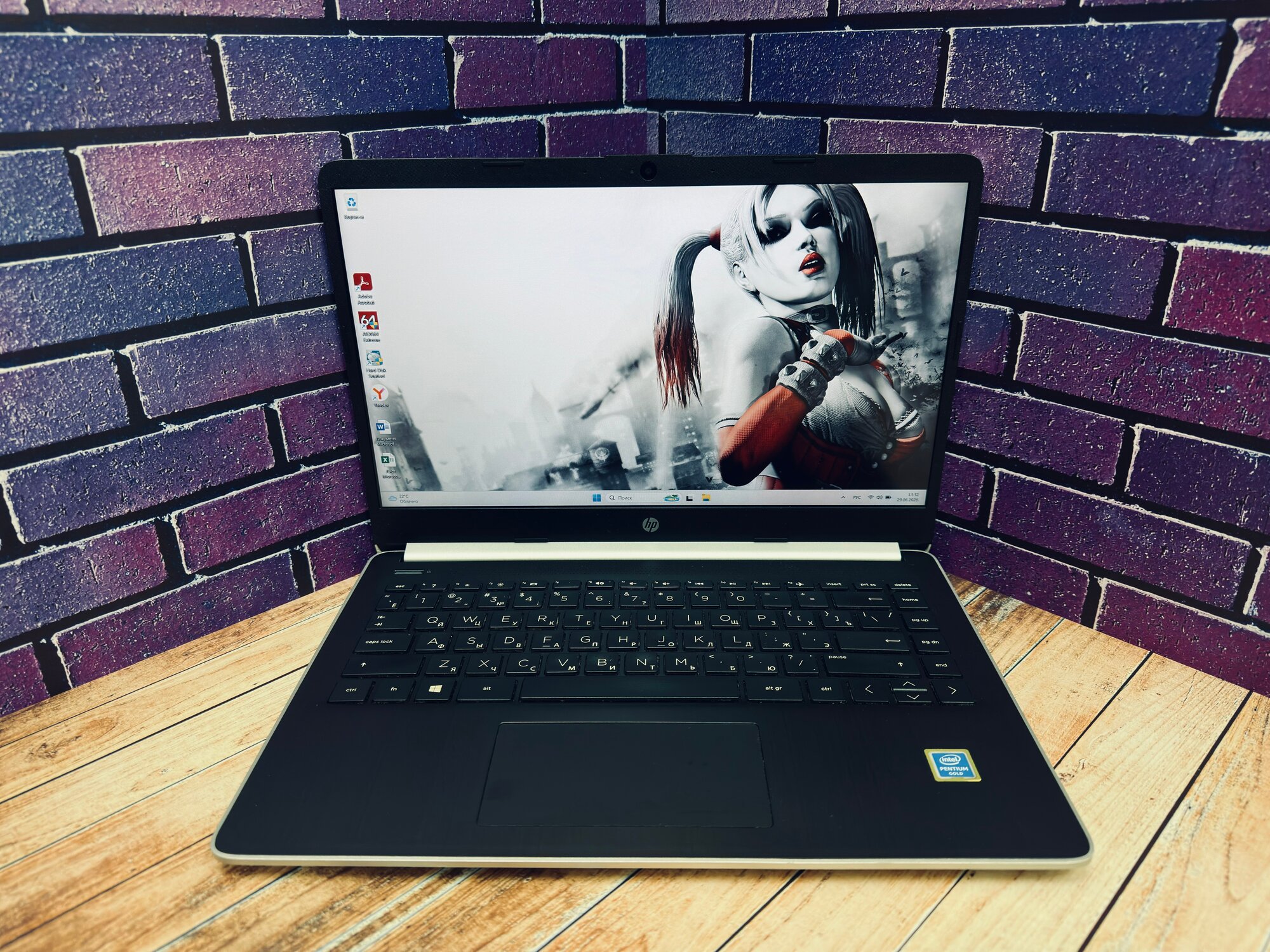 Ультрабук HP 14s-dq0029ur 14"/1920x1080/IPS/Intel Pentium Gold 4417/SSD 128Gb/RAM 6Gb/Intel HD Graphics 610/Windows 11