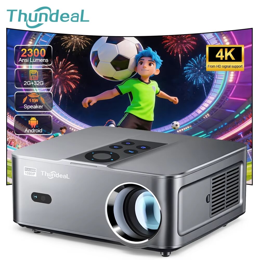 Проектор портативный Thundeal TD98 Mini, Full HD, 23000 лм, 20000:1 — фото 1