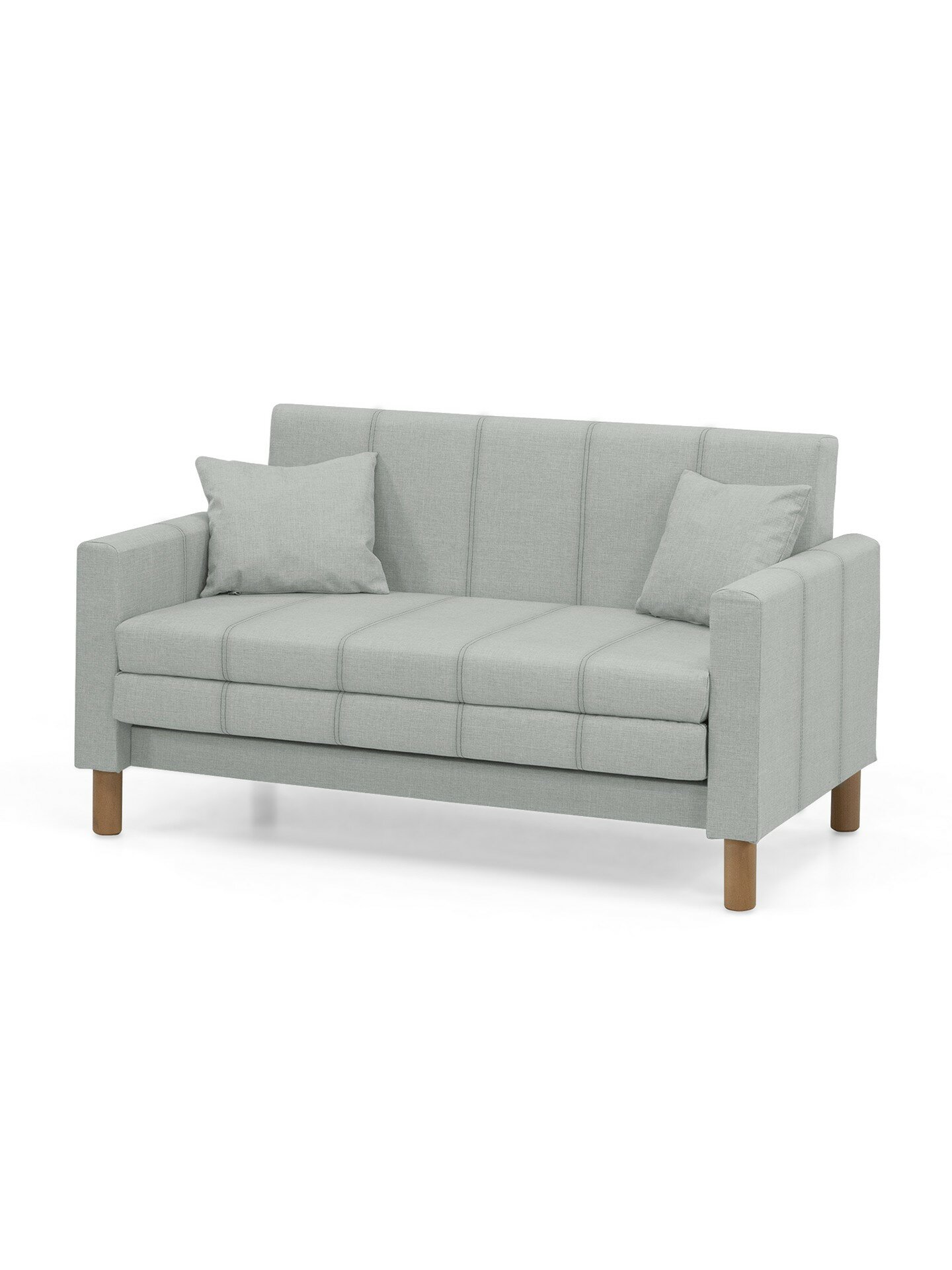 Диван Уют Лайт Strong Plus 02 FM 116x76x81 см, серый Рогожка, выкатной Фиеста — фото 1