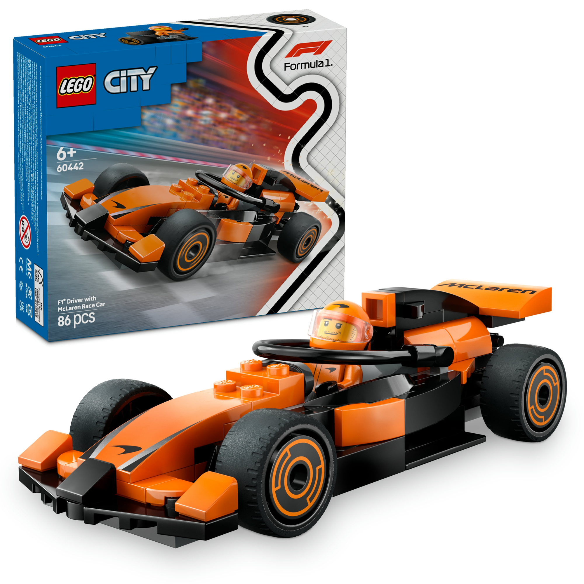Конструктор LEGO Сity 60442 Formula 1, команда Макларен 86 дет.