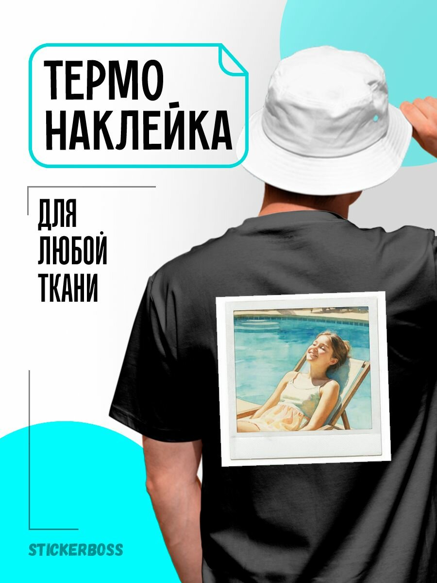 Термонаклейка термотрансфер на одежду девушка — фото 1