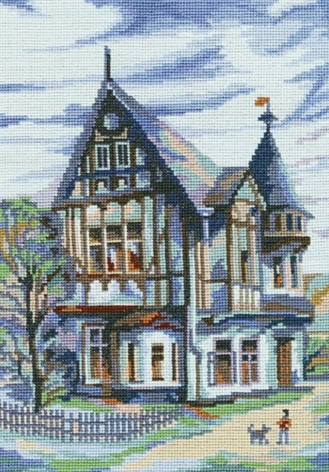 Набор для вышивания РТО #M417 Ветренный день, Счетный крест, 18 x 26 см