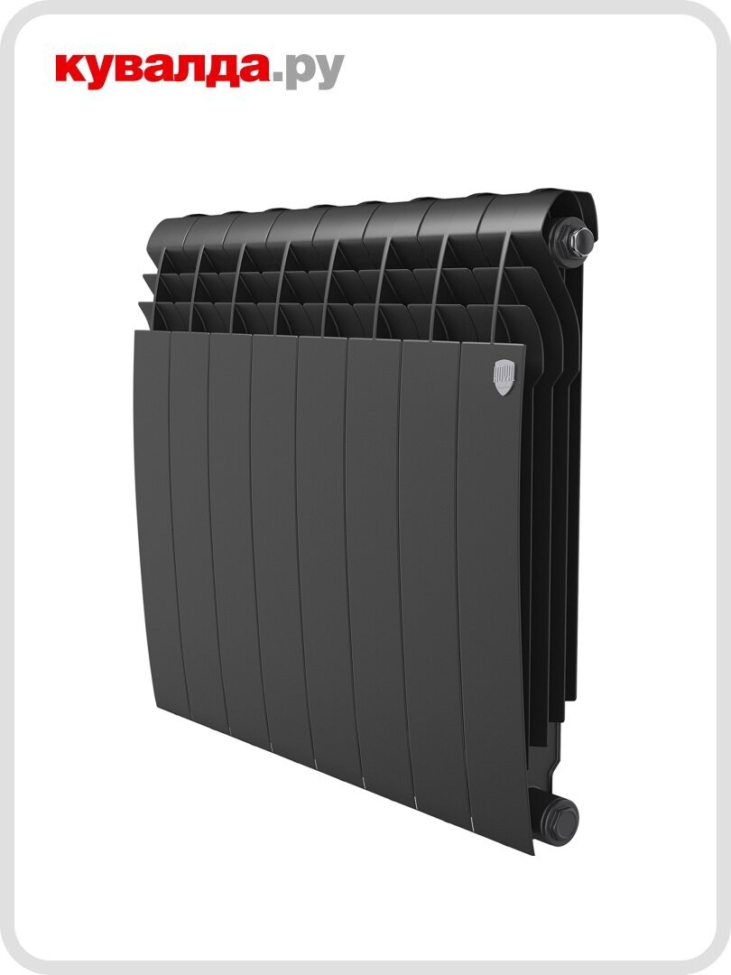 Радиатор отопления ROYAL THERMO Biliner B 500 Черный - 8 секц. биметаллический