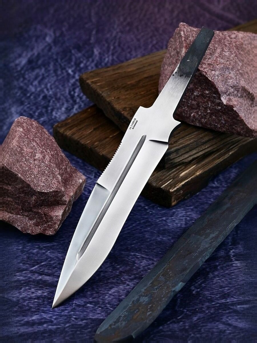 Клинок ARMADA KNIVES "Антитеррор", сталь 110x18, длина 160 мм — фото 1