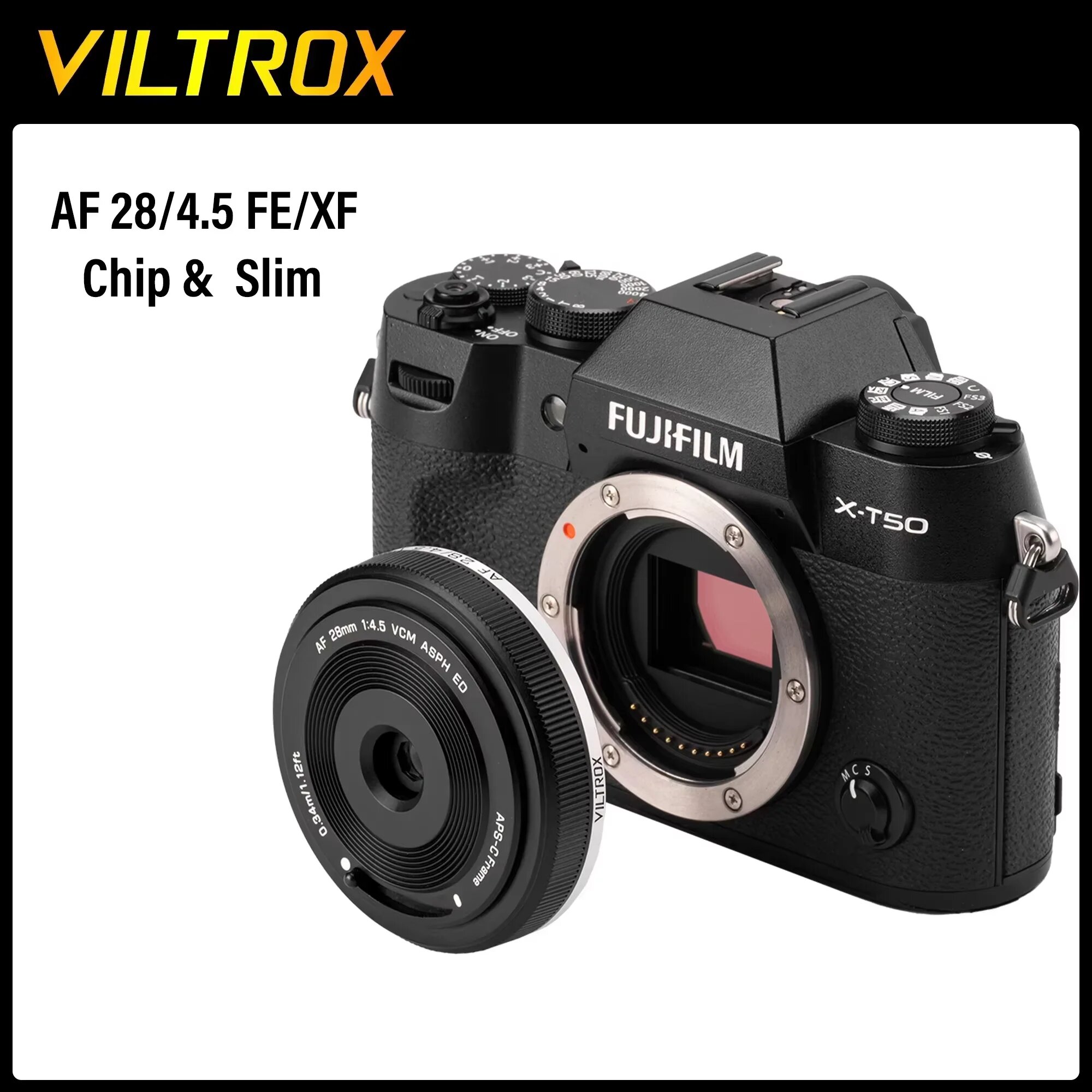 Объектив Viltrox 28mm f/4.5 Fuji XF Chip & Slim